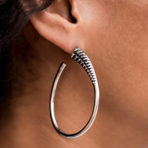 paparazzi | Jewelry | Fully Loaded Silver Hoop Earrings | Poshmark